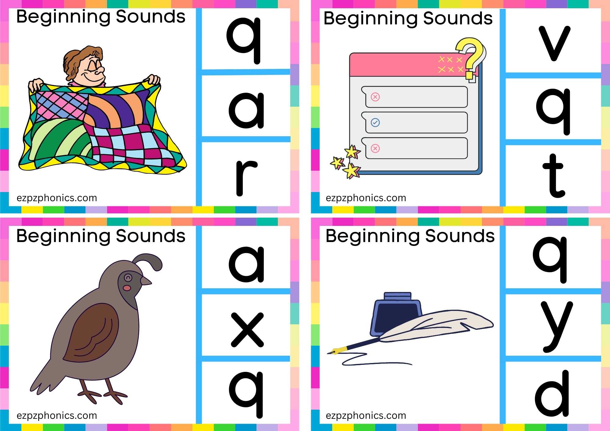 Letter Q Look At The Image And Clip The Correct Letter Clip Group 2 - ezpzphonics.com